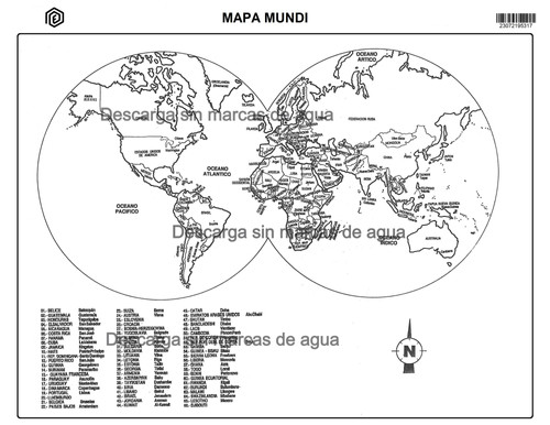 Mapa Mundi con nombres y división Politica | home