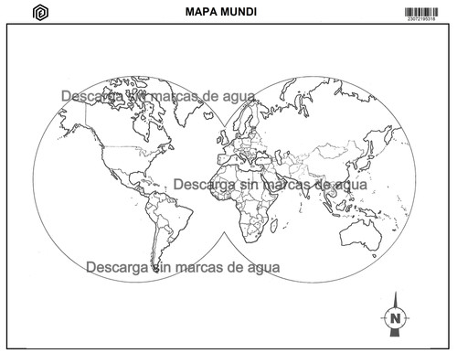 Mapa Mundi sin nombres | home