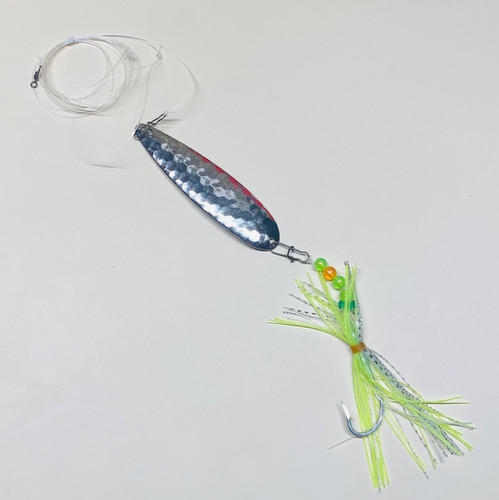 5" Chrome Spoon - Chartreuse | Monomoy Tackle