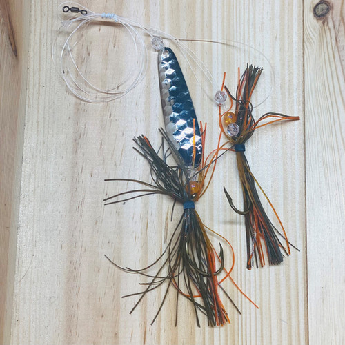 XLS 3" Chrome Spoon Tandem - Amber Squid | Monomoy Tackle