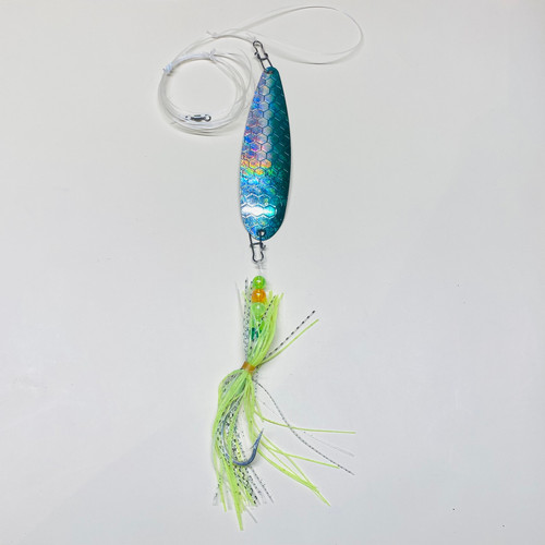 3" Flash Green Spoon - Chartreuse Teaser | Monomoy Tackle