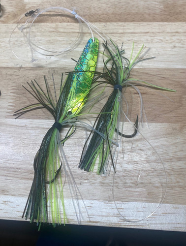 XLS 3" Chartreuse Flash Spoon Tandem - Sandeel | Monomoy Tackle
