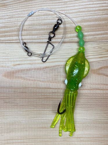 Jig and 5" B2 Teaser Rig - Chartreuse | Monomoy Tackle