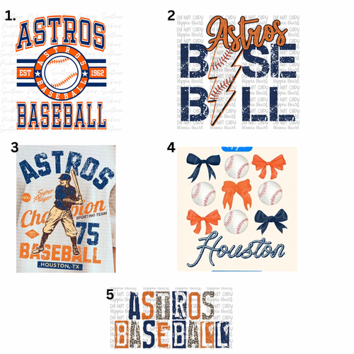 Houston Astros- Ash Grey Sublimation Dryblend Tee | HarleysCustomDesigns