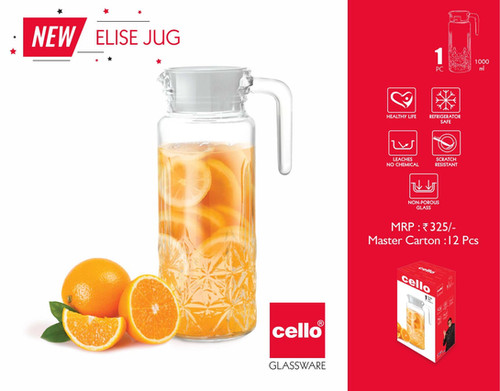 Cello - Elise Jug | 1 ltr | Krishna Crockery