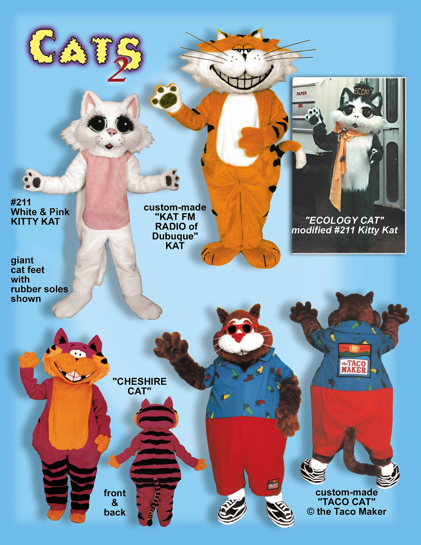 Cute Cat Mascot Costumes, browse catalog or Customized for You
