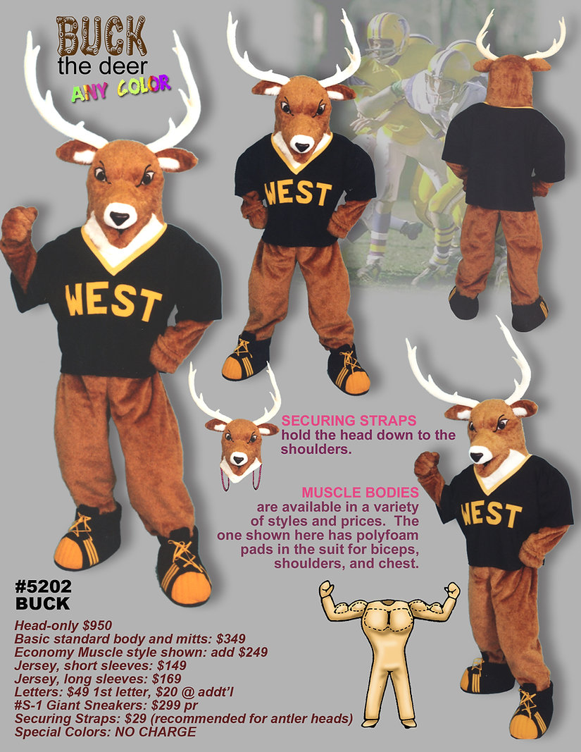 Deer & Reindeer Mascot Costumes, browse selection or restyled for You