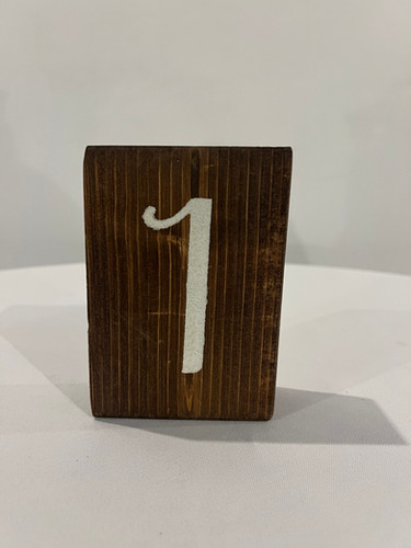 Table Numbers - Wood Block | Blue Heron Barn