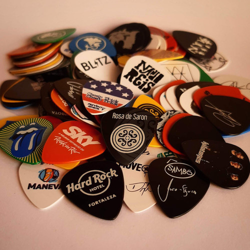 100 Palhetas PVC - Personalizadas com a sua marca | playpalhetas