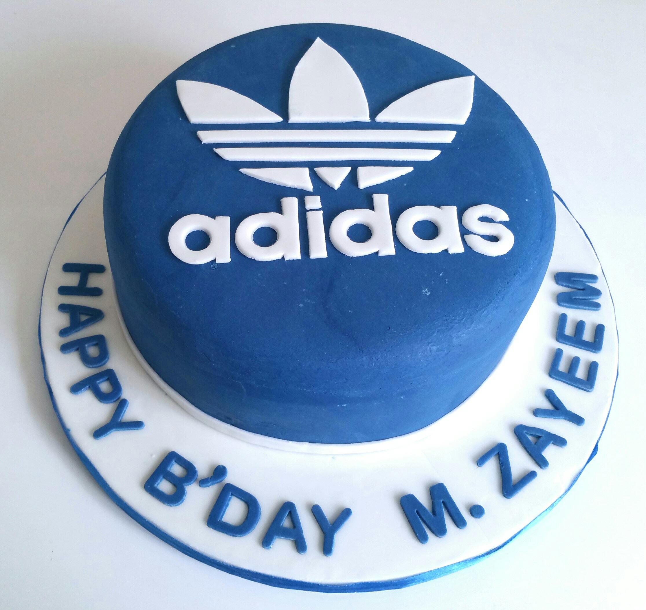 Adidas Logo Black Edible Cake Topper Image ABPID08661 Adidas Logo Black Edible Cake Topper Image ABPID08661