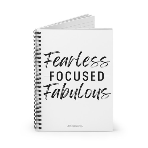 Fearless, Focused, Fabulous Notebook | Sassy Stickers