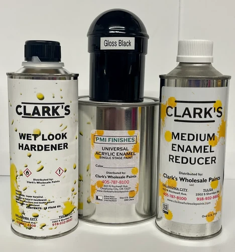 Gloss Black Acrylic Enamel Paint Quart Kit | ClarksWholesalePaint