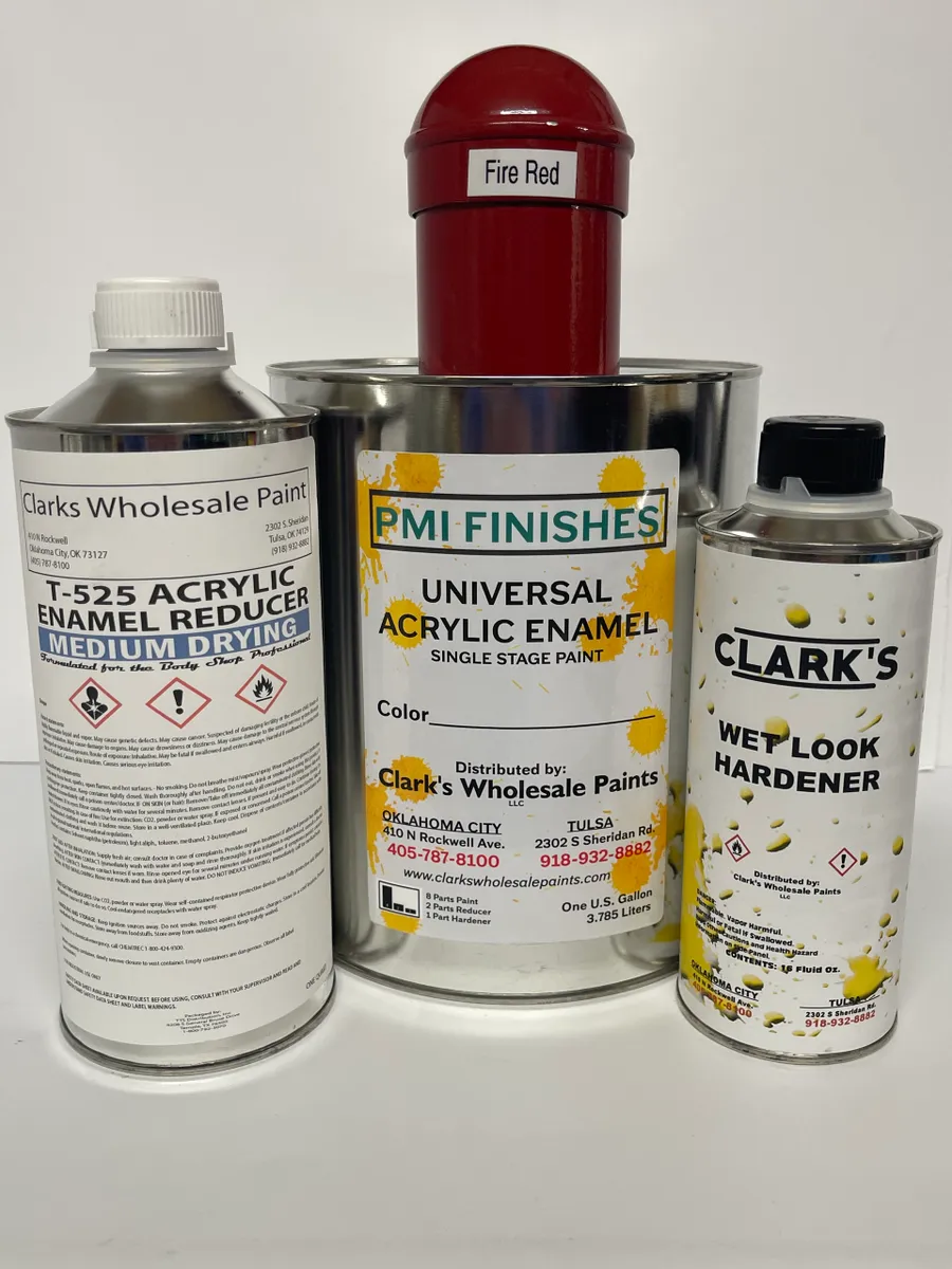Fire Red Acrylic Enamel Gallon Kit | ClarksWholesalePaint