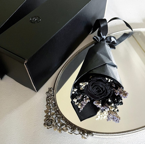 PREORDER For Valentines Day ~ Black Preserved Rose & Gift Box | The ...