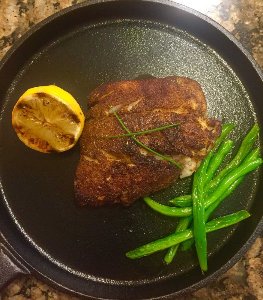Pan-Seared Blackened Grouper