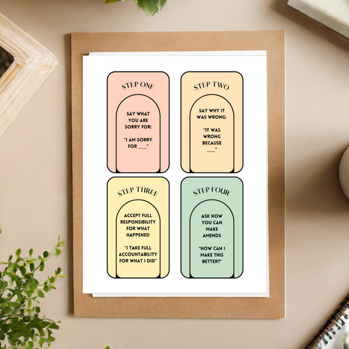 Apology Reference Cards | MsPsychotherapist