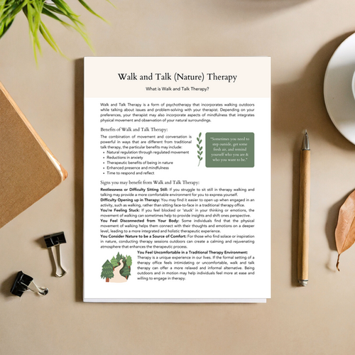 Walk and Talk Therapy Tool | MsPsychotherapist