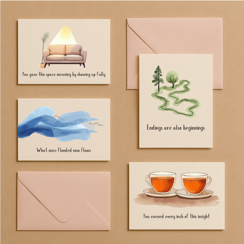 Therapeutic Goodbye Cards: Bundle | MsPsychotherapist