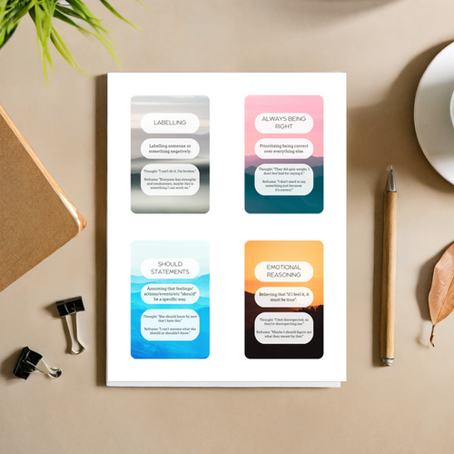 Cognitive Distortion Cards | MsPsychotherapist