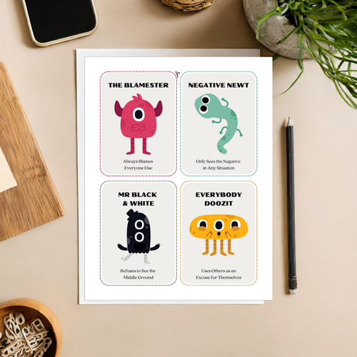 Thought Monster Cards | MsPsychotherapist