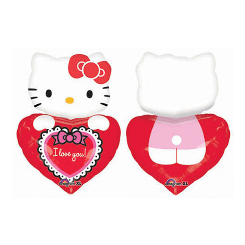 30" Hello Kitty Full Body with Heart Helium Balloon - k06 | Dream Party