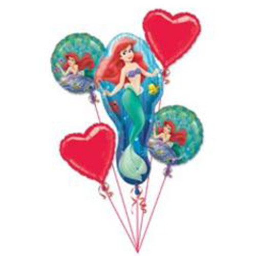 Princess Ariel Helium Balloon Bouquet - bq13 | Dream Party