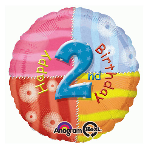18" 2nd HBD Number Helium Balloon - num08 | Dream Party
