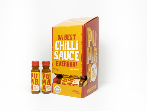 PUMBA CHILLI SAUCE DISPLAYS HOT 24 x 100ML | The PHOD SHOP