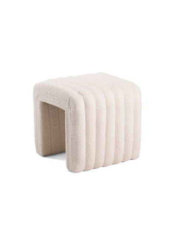 White Waterfall Ottoman | Material Girls