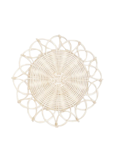 White Rattan Charger | Material Girls