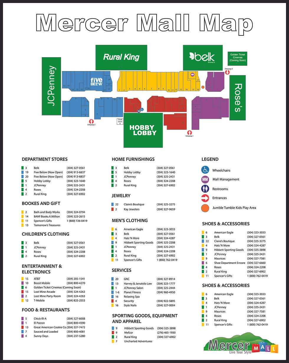 Shop Directory | MERCER MALL WEBSITE