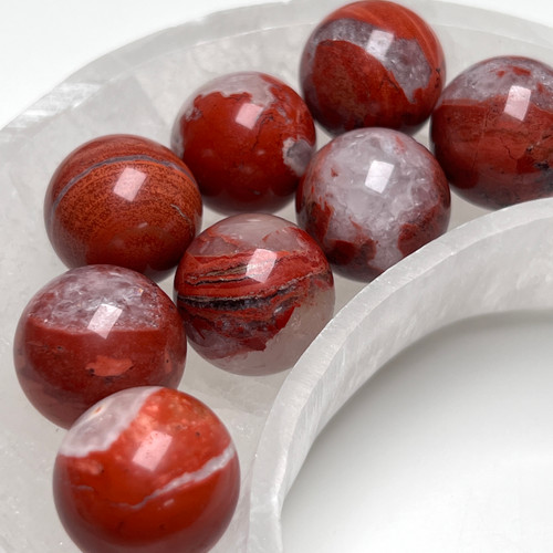 Red Jasper Mini Spheres | The Stone Queen Co