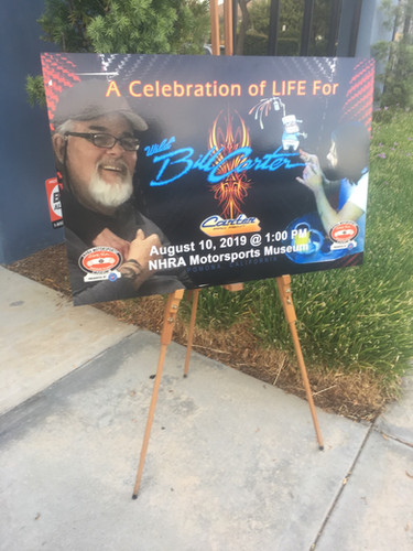 Bill Carter Celebration of Life sign board | Carter Pro Paint