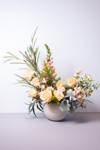 Peach Garden | Flowers by ROSEANDTHORN DESIGN