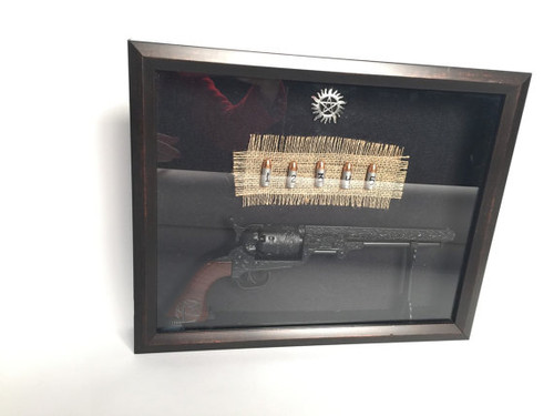 Metal Colt Replica w/ Shadow Box Carved Handle and Winchester Bullets ...