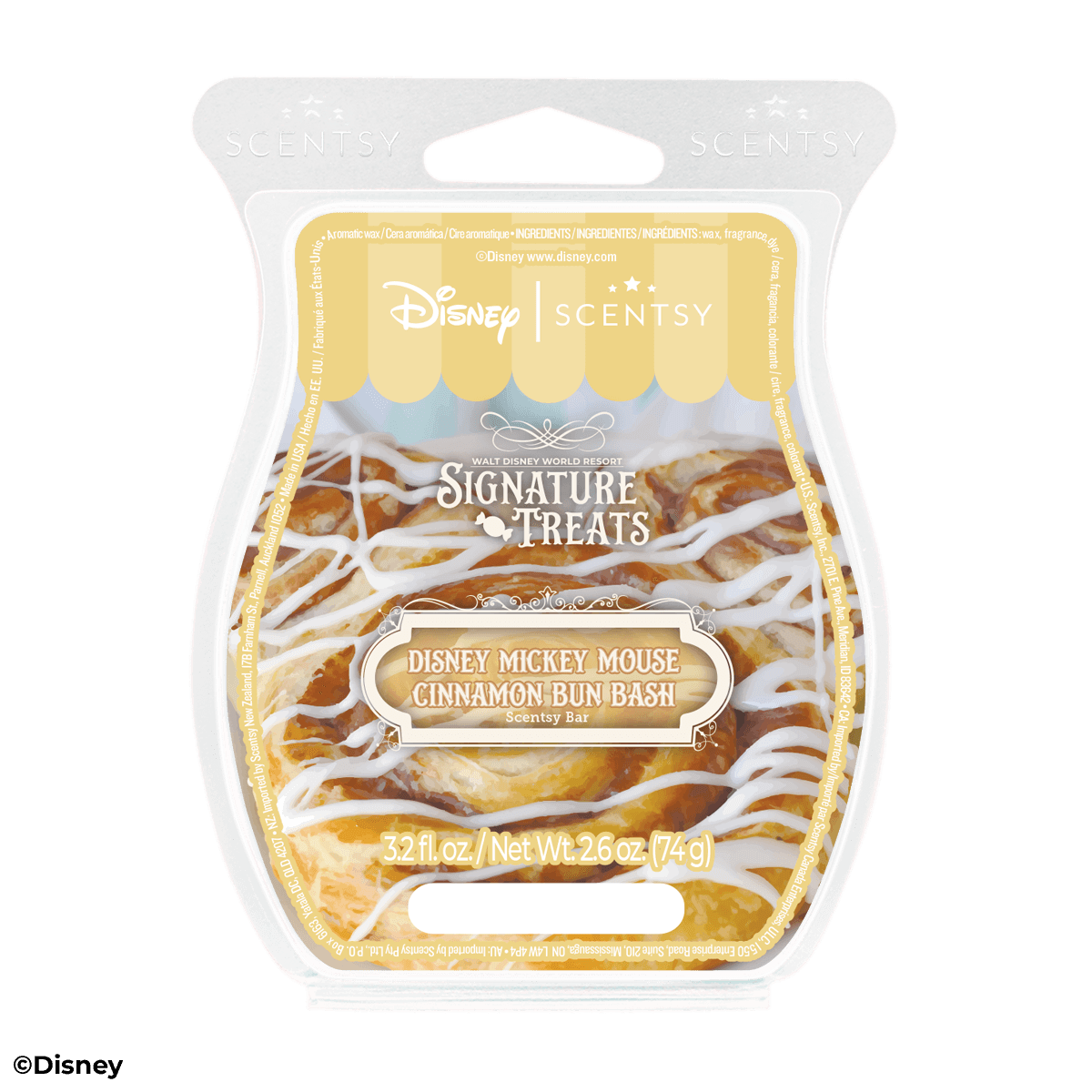 Disney Mickey Mouse Cinnamon Bun Bash Scentsy Bar