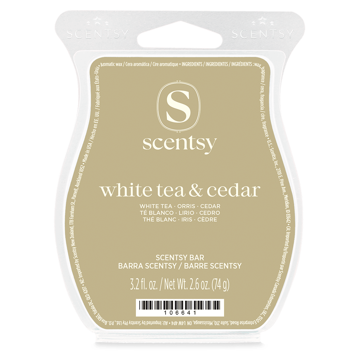 White Tea and Cedar Scentsy Bar