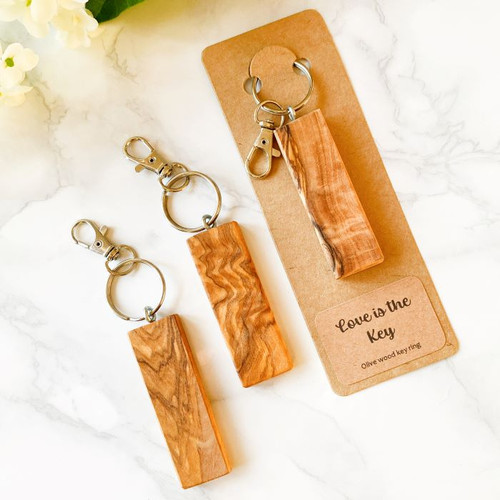 Olive Wood Key Rings - set of 5 | Planet Friendly Living