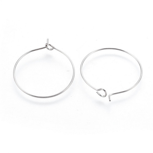30mm 316 Surgical Stainless Steel Hoops | Nish Nosh