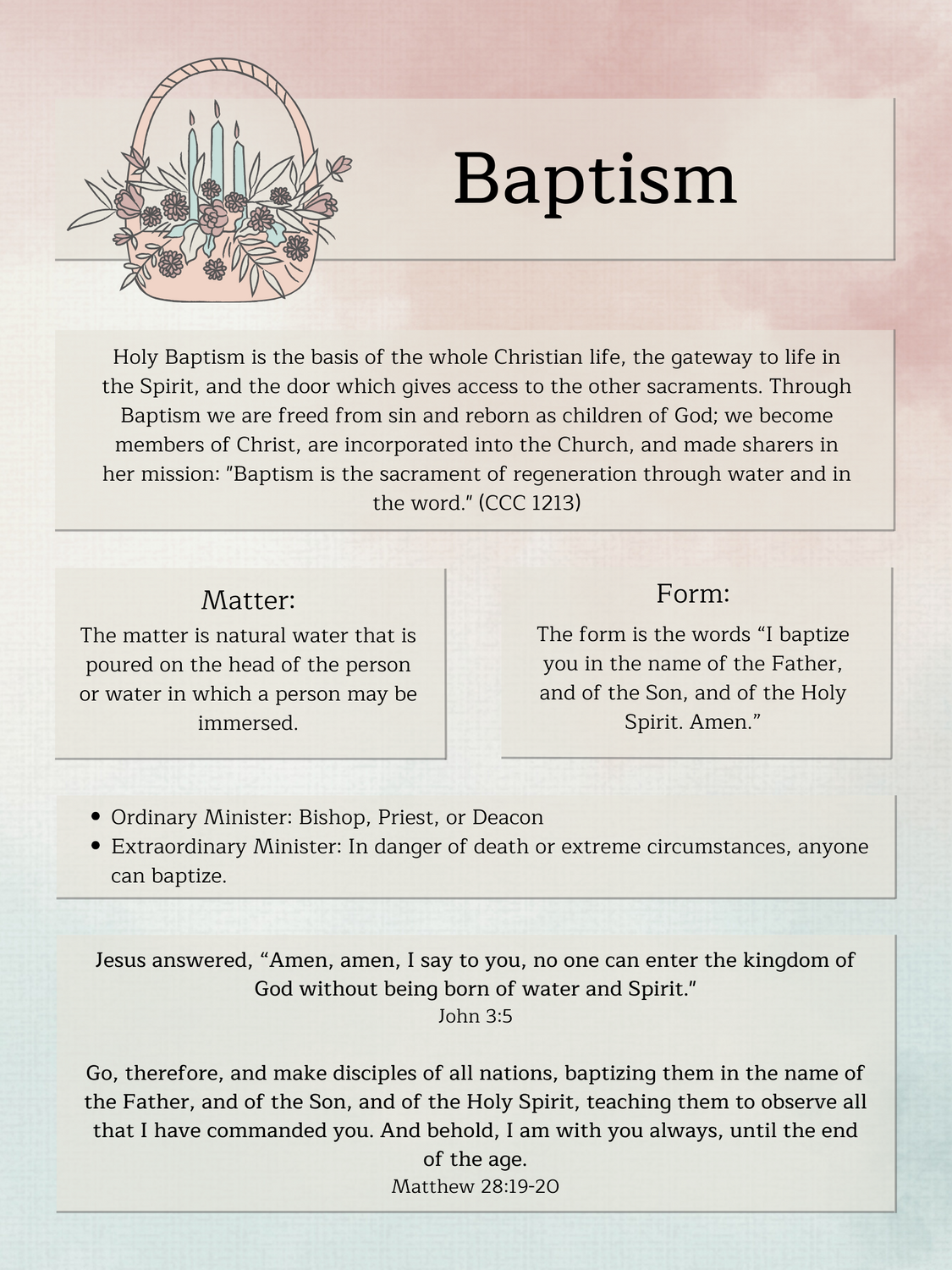 The Sacrament of Baptism