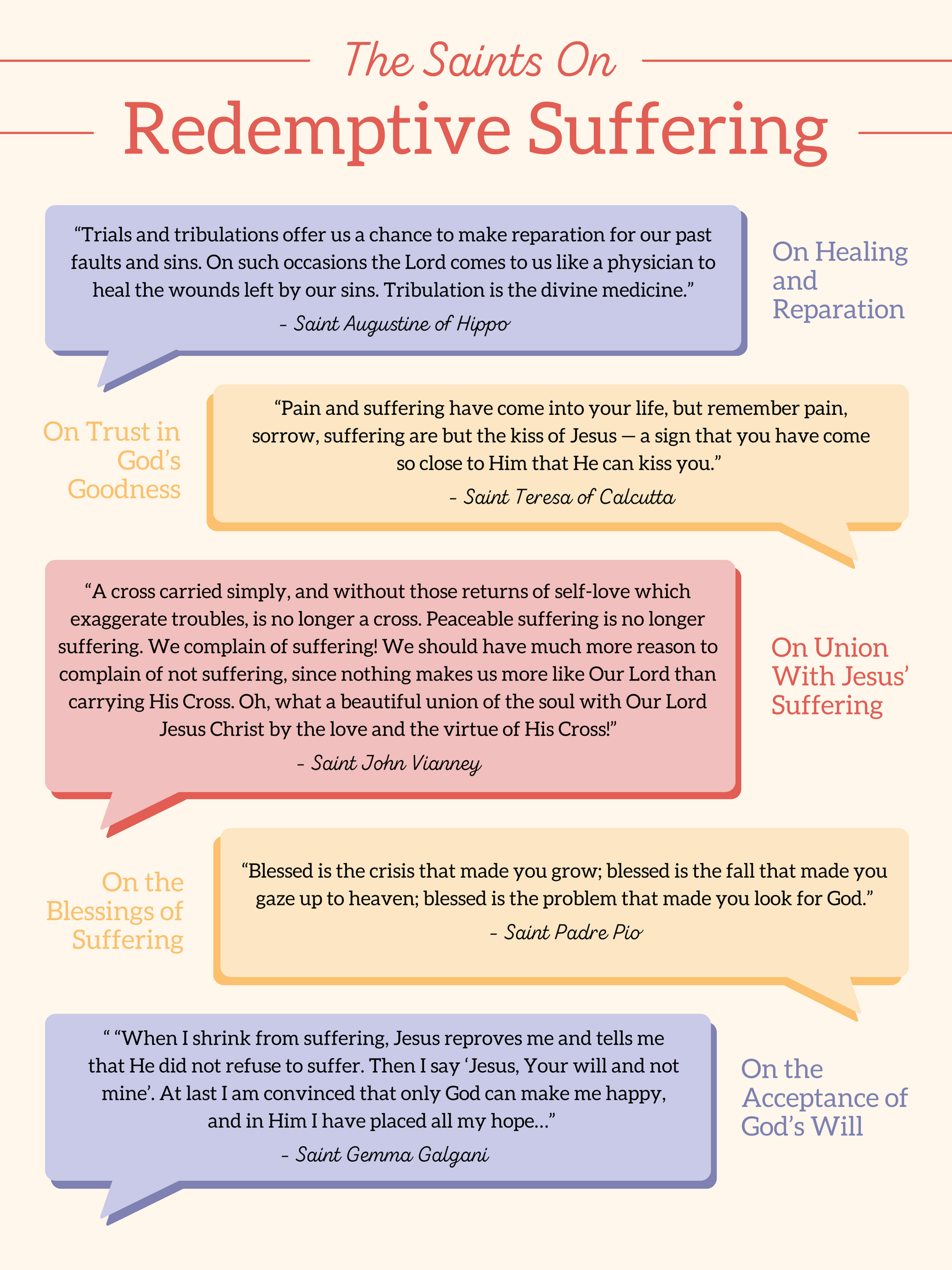 The Saints on Redemptive Suffering
