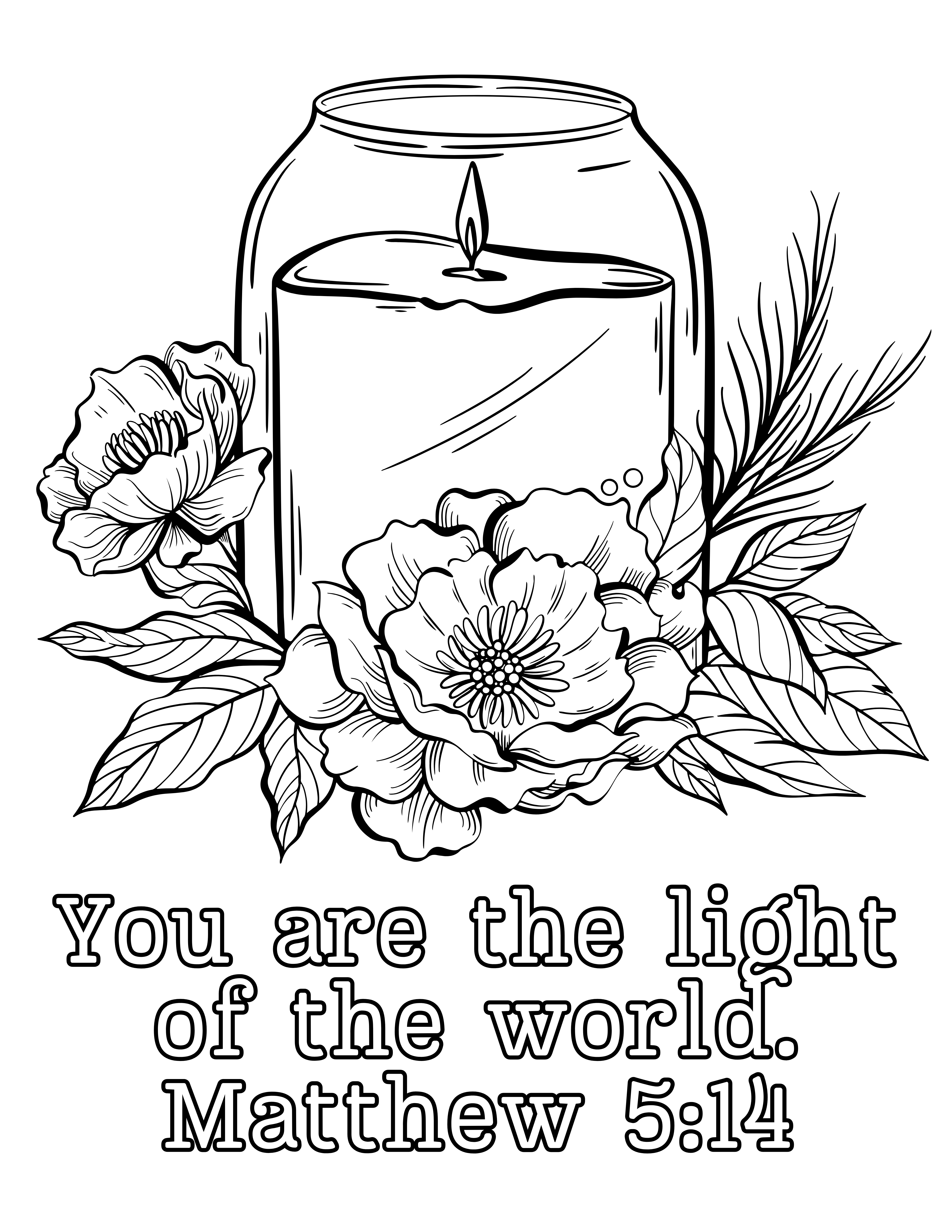 you are the light of the world coloring pages