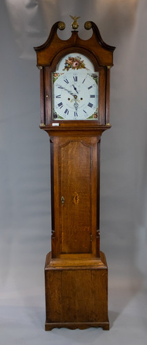Early 1800's Oak Painted Dial Longcase Clock By James Coates In ...