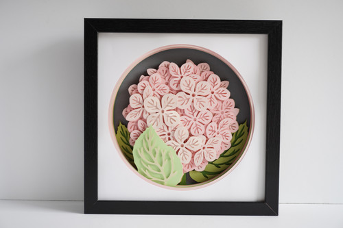 Hydrangea 3D Shadow Box | Cardann & Co.
