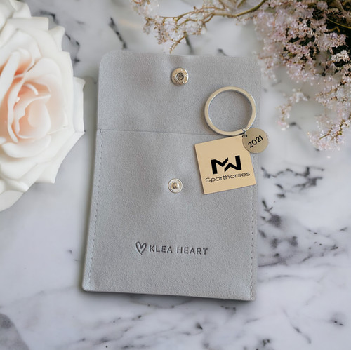 Gravur-Schlüsselanhänger mit deinem Logo I Silber | klea