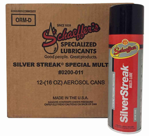 Schaeffer 200-011 Silver Streak Multi-Lube Spray (12-16oz Cans ...