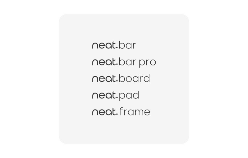 CONNECTB: Neat Bar, Bar Pro, Pad, Board, Frame, Center
