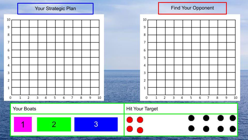 Digital Coordinate Plane Battleship