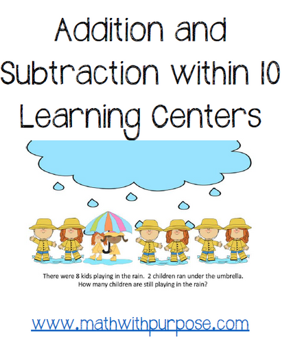 Adding and Subtracting Within 10 Centers | Math with Purpose