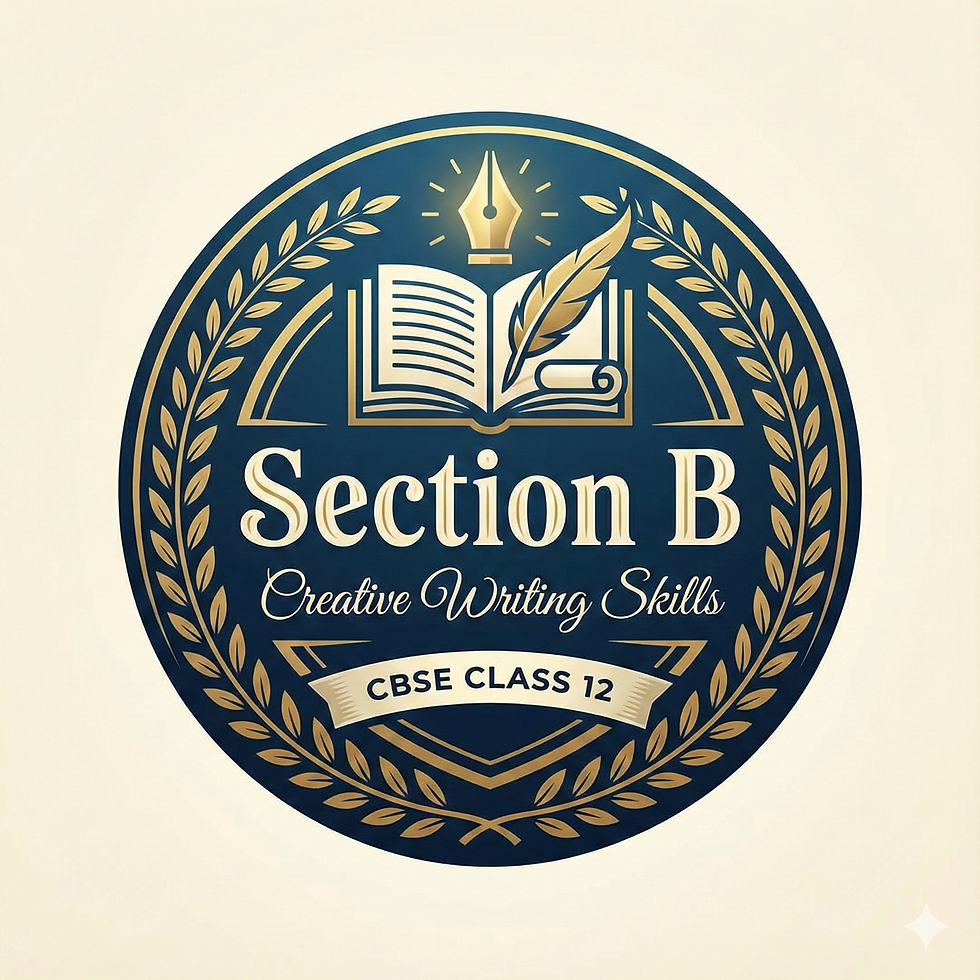 Section B: Creative Writing Skills For Cl 12 CBSE